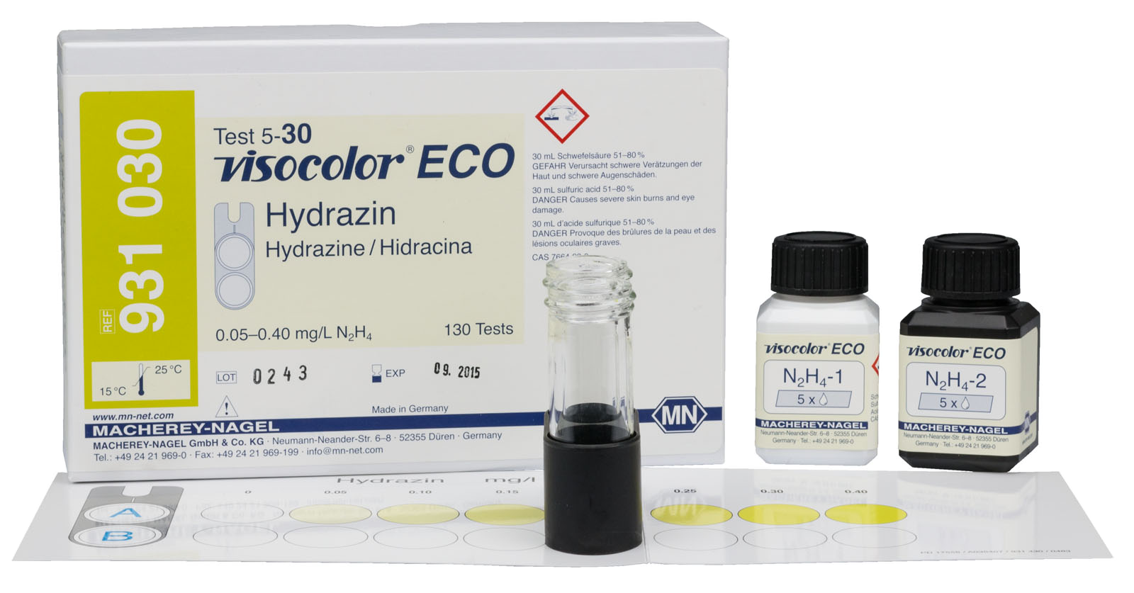 Test Hidrazina N2H4 VISOCOLOR ECO