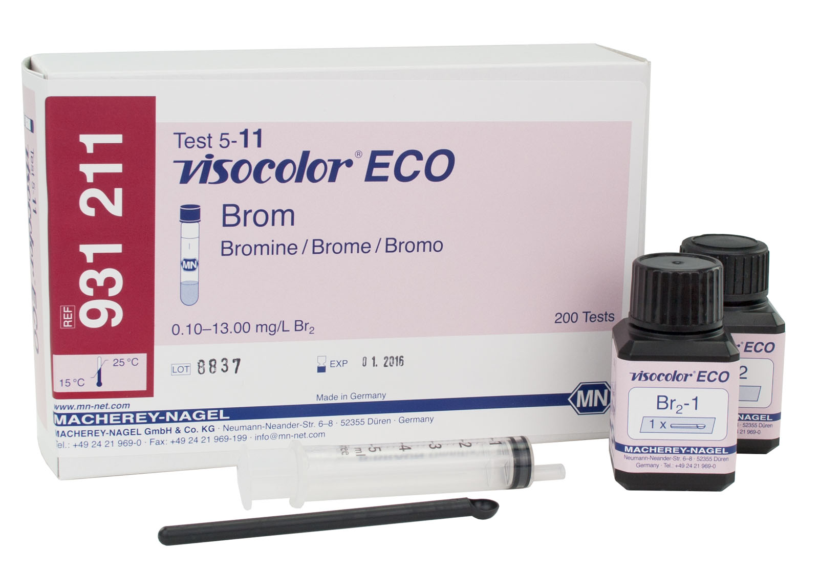 Test Brom Br2 VISOCOLOR ECO