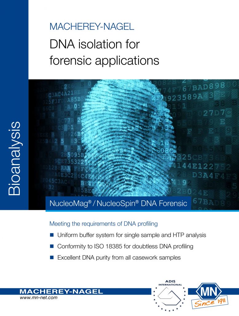 NucleoSpin DNA Forensic extractie AND probe medicina legala