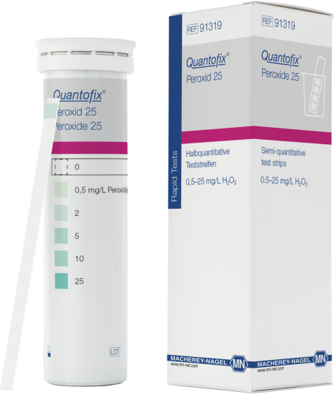 Test Peroxid QUANTOFIX (0 · 0.5 · 2 · 5 · 10 · 25 mg/l H2O2)